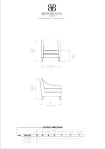 Sophie-sofa-spec-sheet – Luxury Handmade Sofas from Bespoke Sofa London